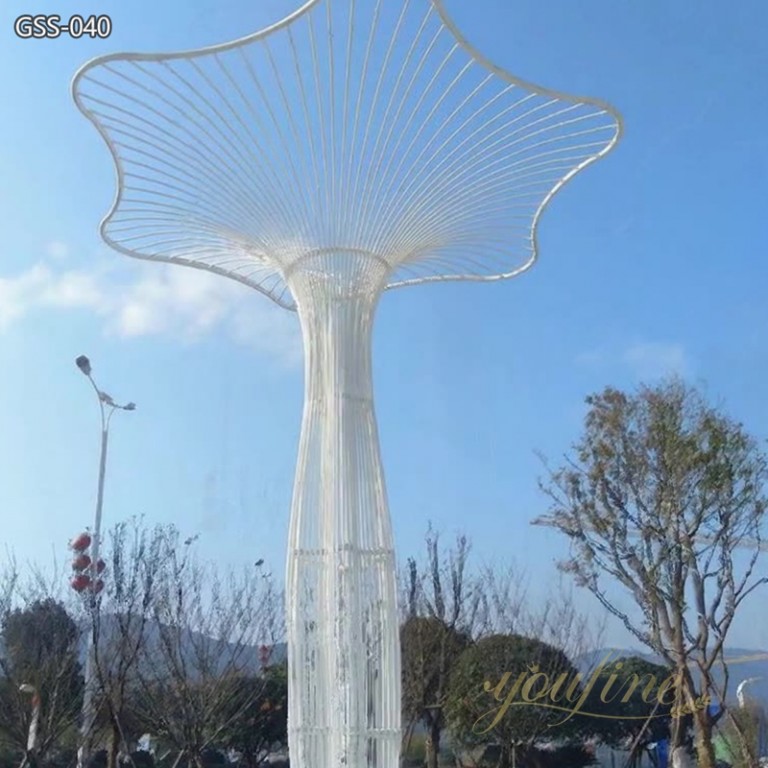 Illuminate Stainless Steel Shade Structure Tree Sculpture GSS-040
