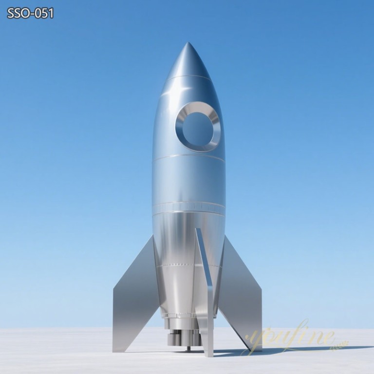 Modern Metal Rocket Ship Sculpture SSO-051