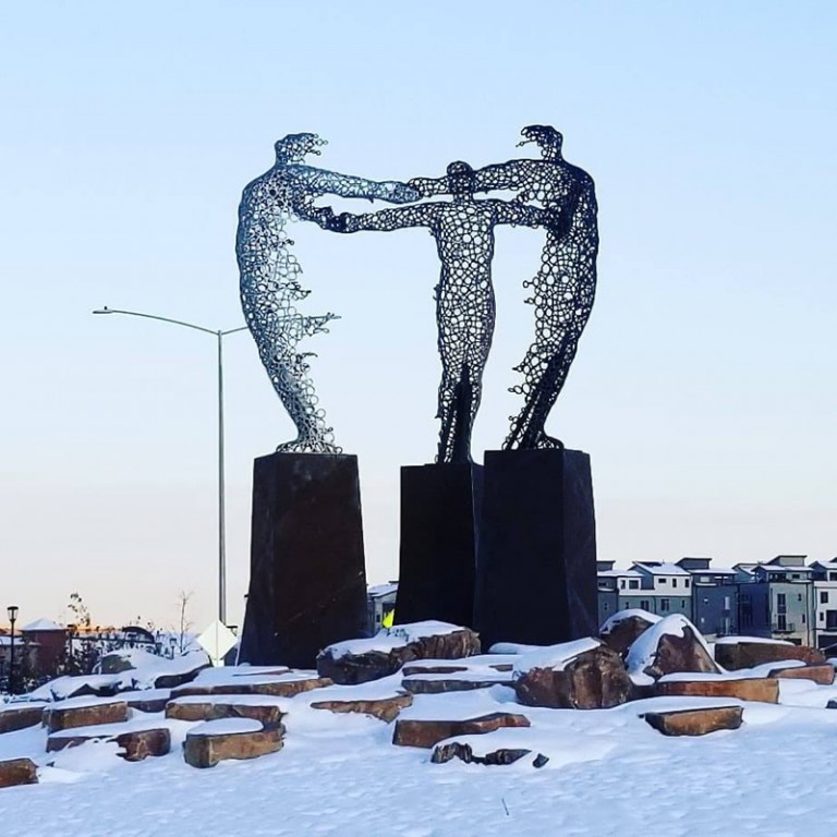 Stainless Steel Large Figure Wire Mesh Sculpture SSS-033