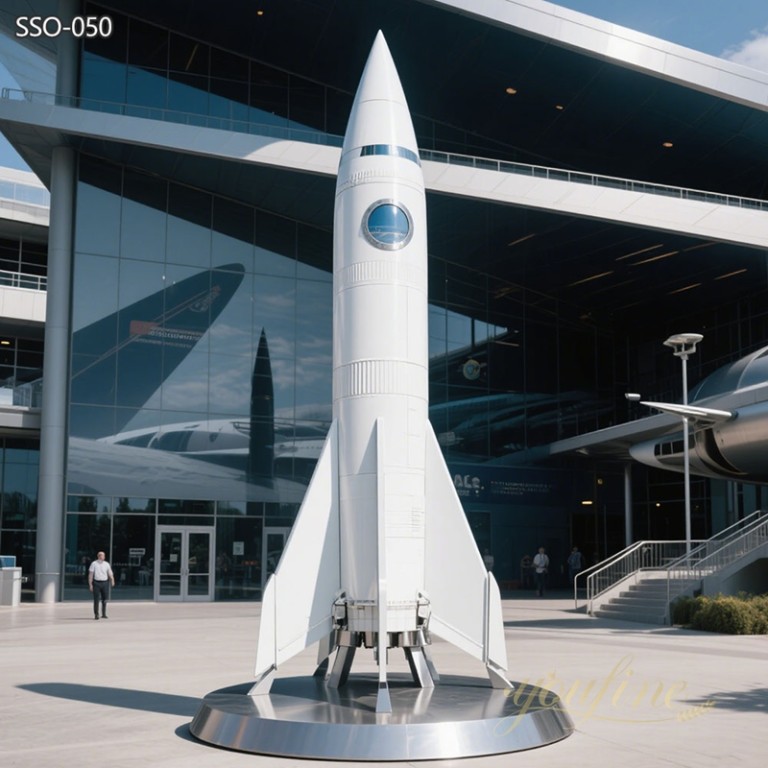 Modern Metal Rocket Ship Sculpture SSO-051
