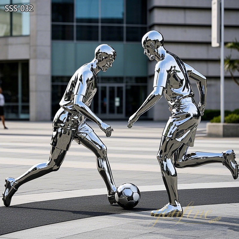 Stainless Steel Football Player Sculpture SSS-032