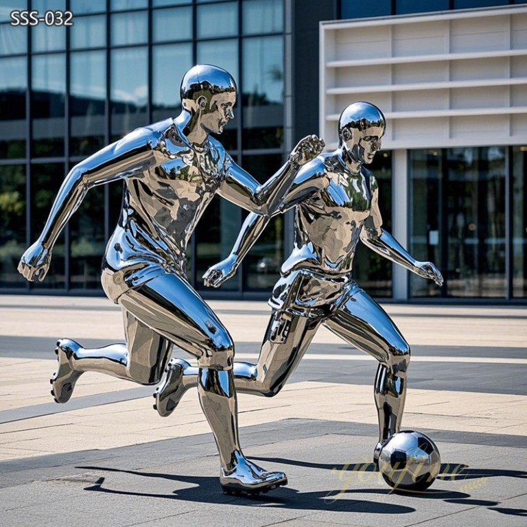 Stainless Steel Football Player Sculpture SSS-032