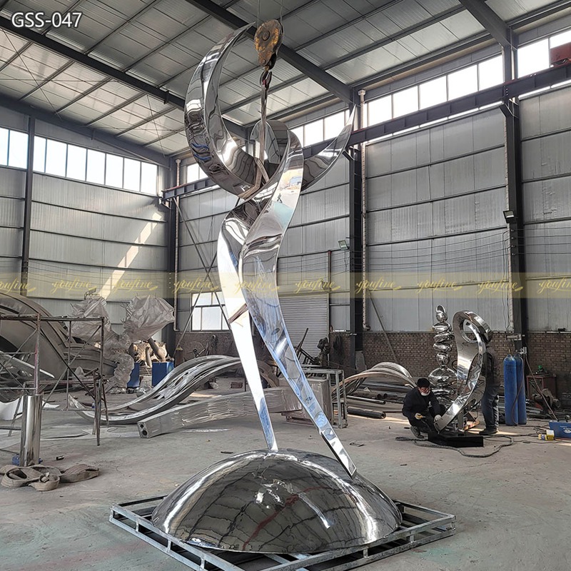 Abstract Stainless Steel Giant Metal Sculpture GSS-047