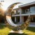 Stainless Steel Crescent Moon Sculpture for Outdoor CSS-999