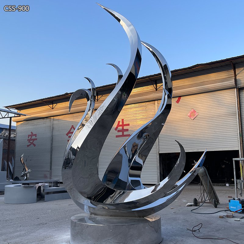 Modern Large Metal Abstract Swan Sculpture for Outdoor CSS-900